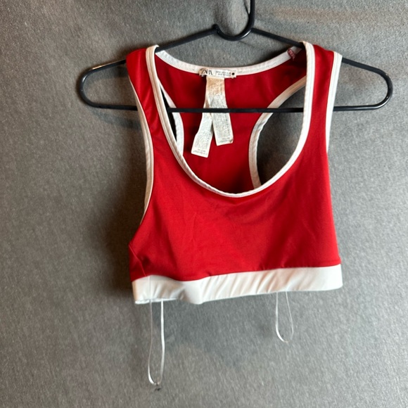 Zara | Tops | Zara Red Crop Top | Poshmark